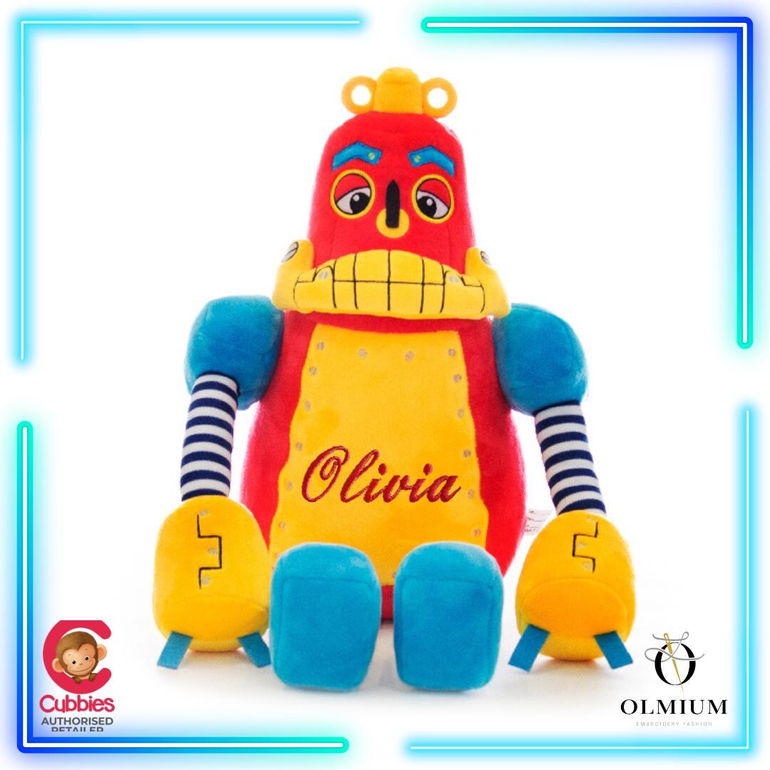 Personalised Robot | Embroidered Robot | Custom Plush Toy Robot | Dave the Robot Bear | Teddy ...