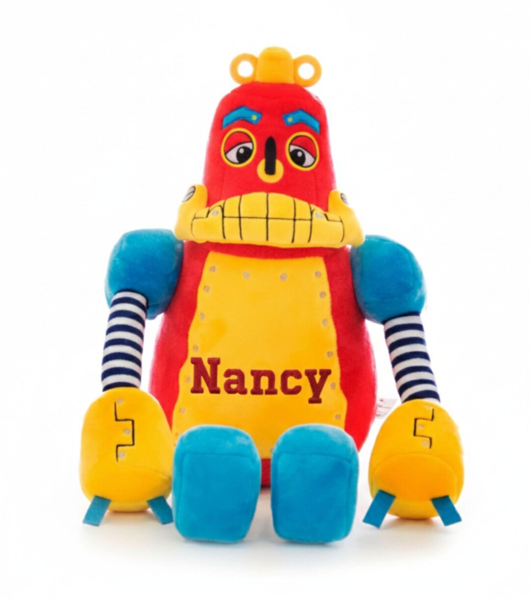 Personalised Robot Teddy Bear | Custom Embroidered Plush Toy | Dave the ...
