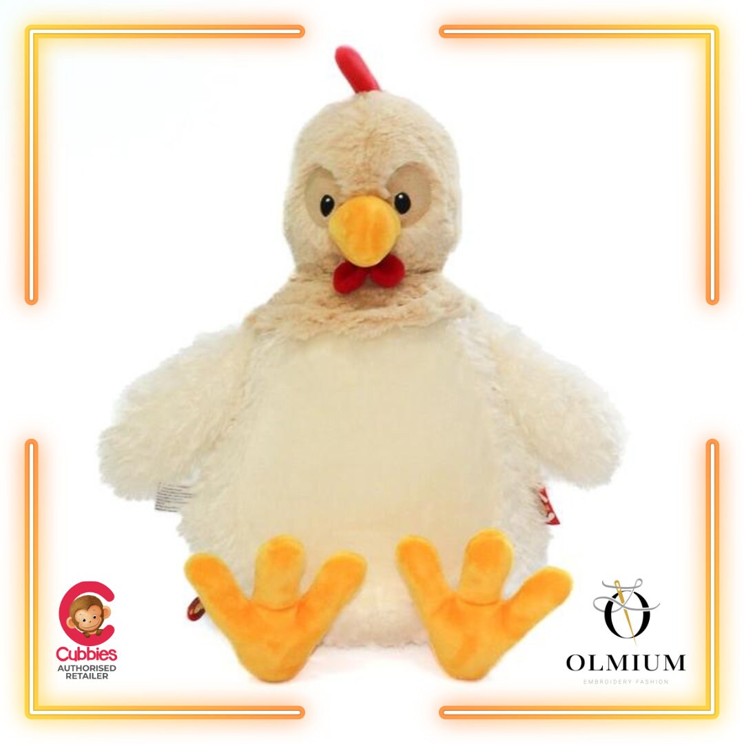 Personalised Chicken Plush | Embroidered Chicken Toy | Custom Chicken ...