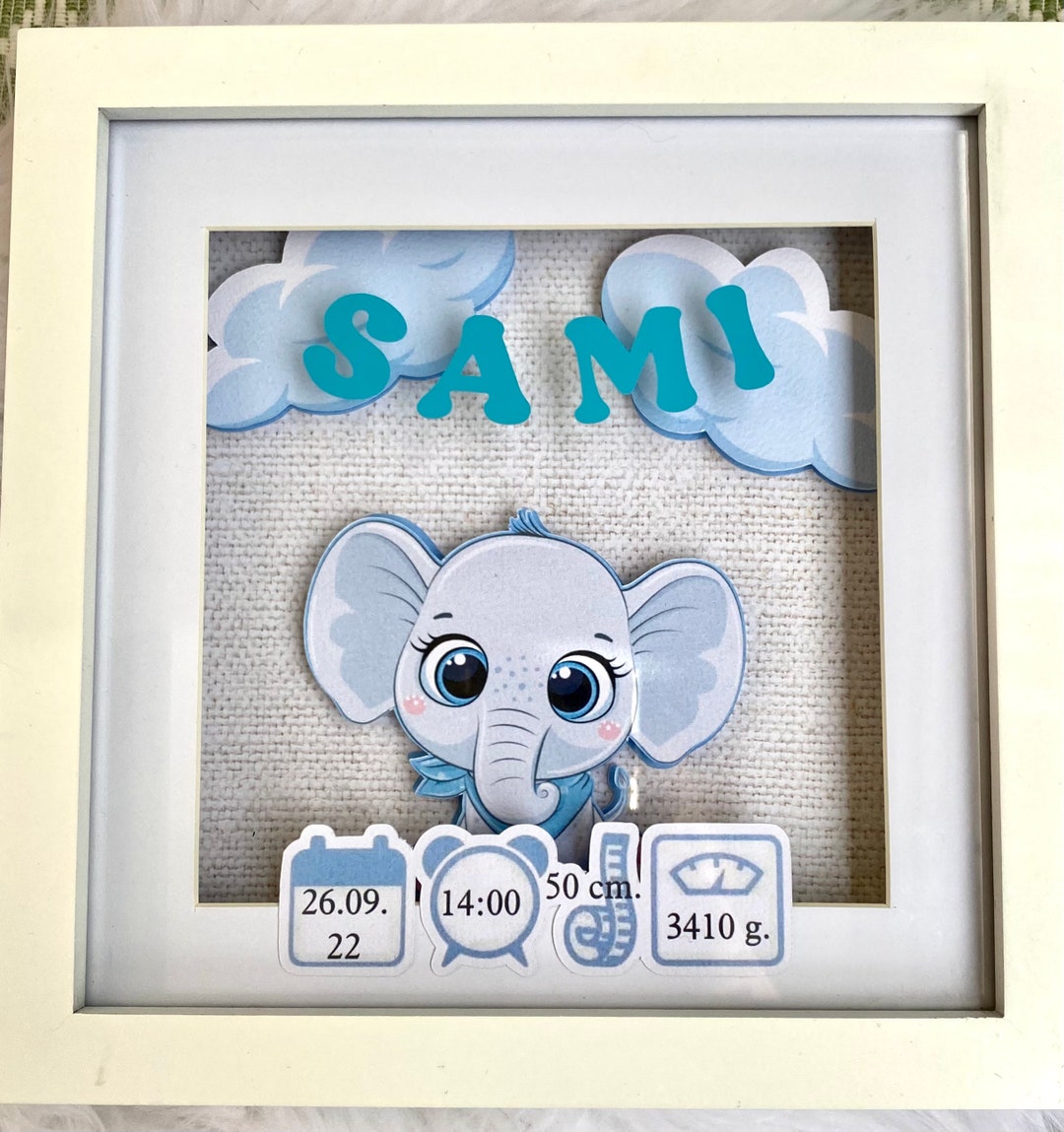 Welcome Baby Boy Personalized Photo Frame With 3D Baby - Etsy
