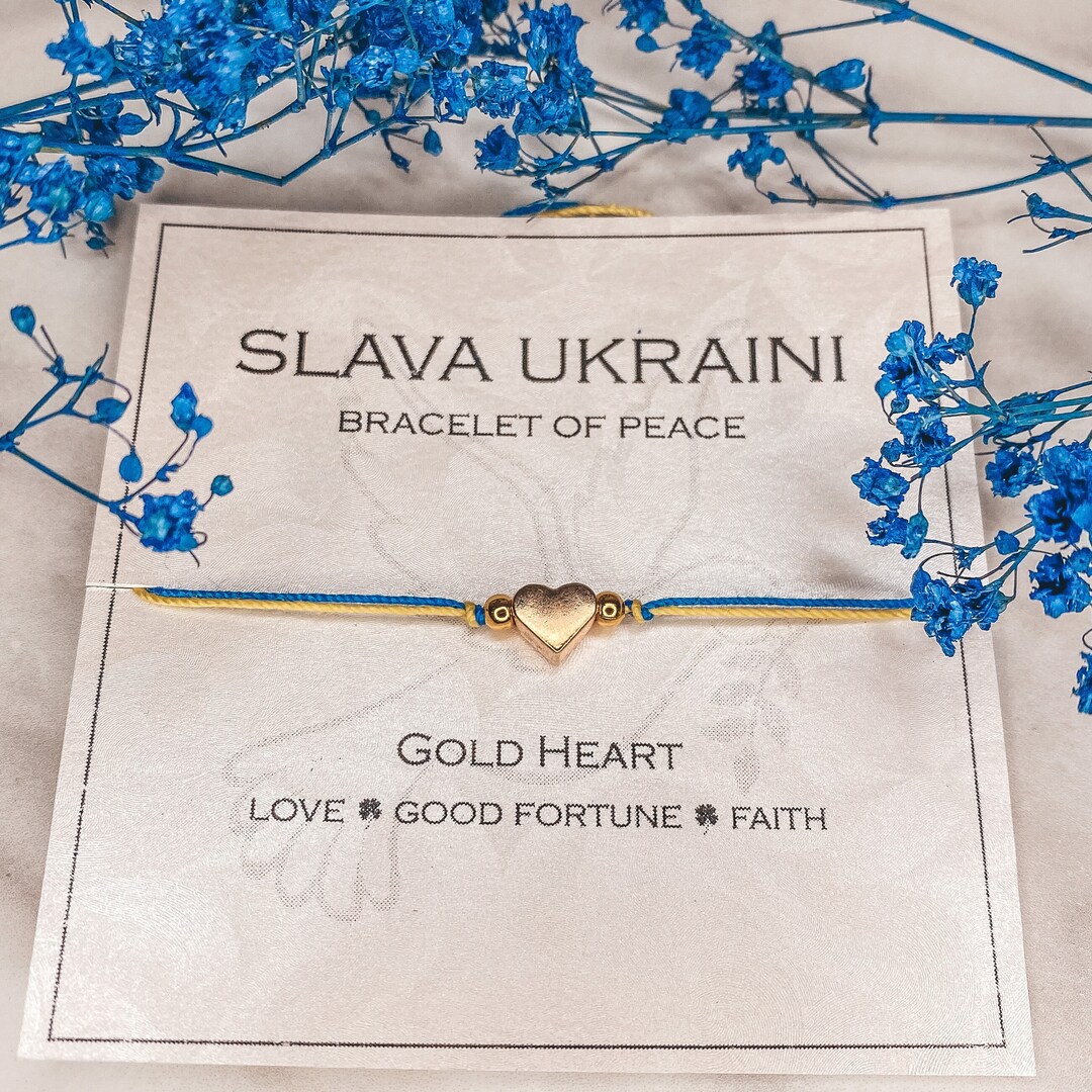 Ukraine Bracelet Charity - 50% Profits Donation to Fundraiser, Blue ...
