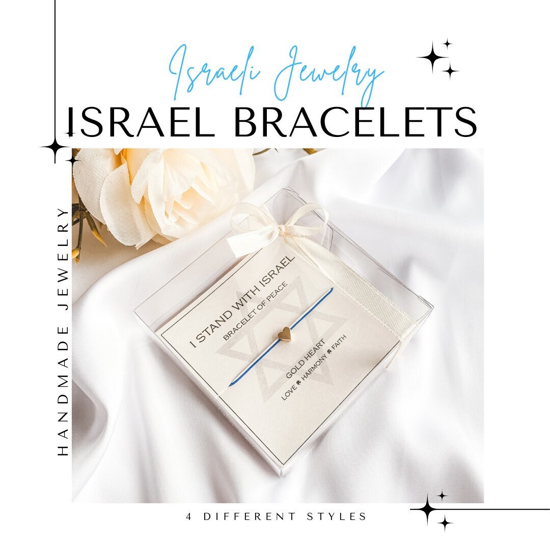 Israel Support Bracelets With Gift Box - 4 Unique Bracelet Styles "i ...