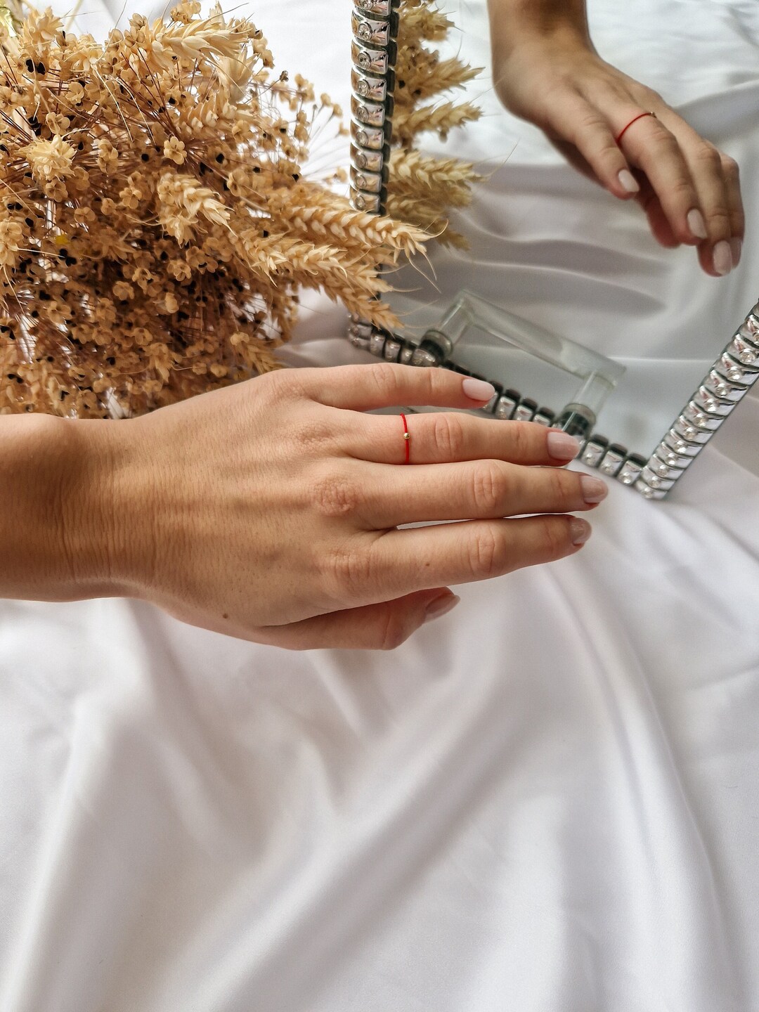 Kabbalah 14k Gold Red String Ring for Good Luck & Protection - Red ...