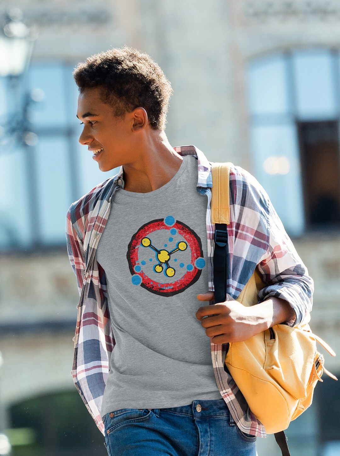 Mighty Atom! - Super Duper Science Emblem - Atomic Graphic T-shirt - Etsy