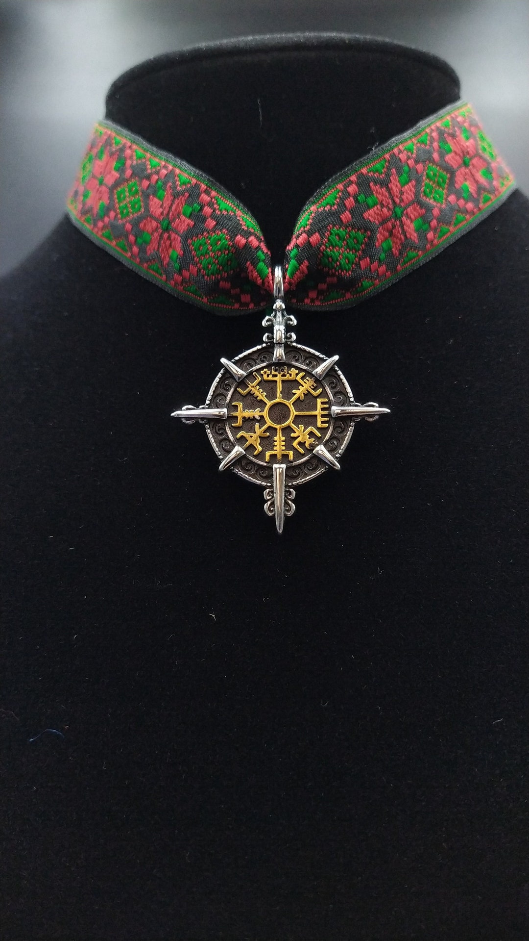 Ukrainian Choker Necklace, Jacquard Band With a Traditional Pattern, a ...