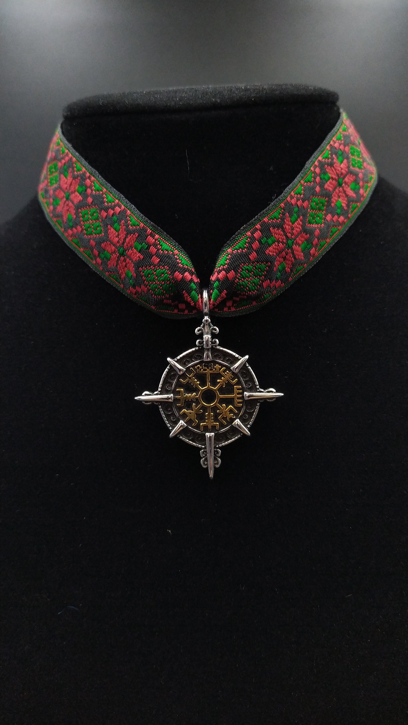 Ukrainian Choker Necklace, Jacquard Band With a Traditional Pattern, a ...