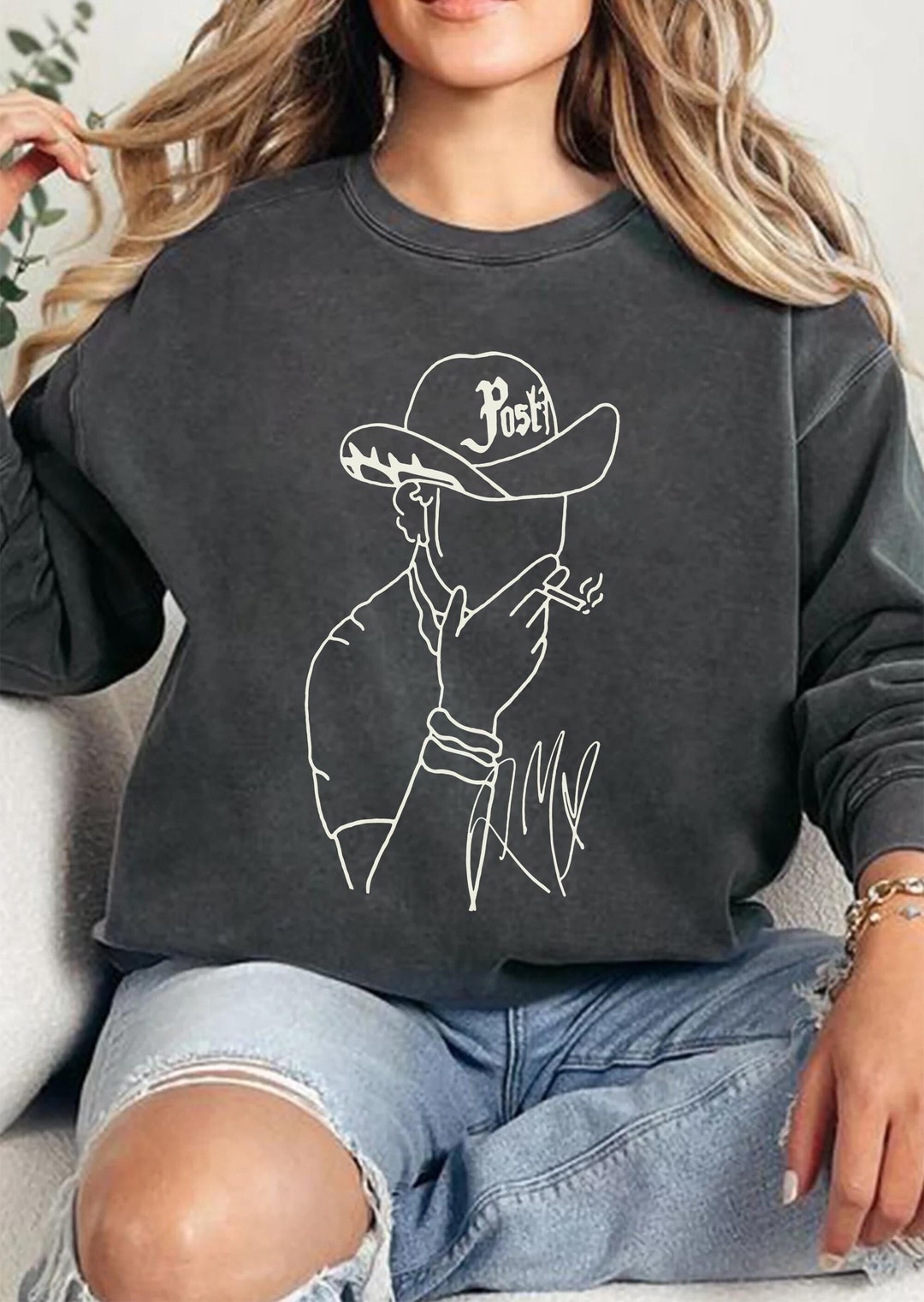 Cowboy Post Sweatshirt, Posty Sweater, Posty Rapper Tee, Western ...