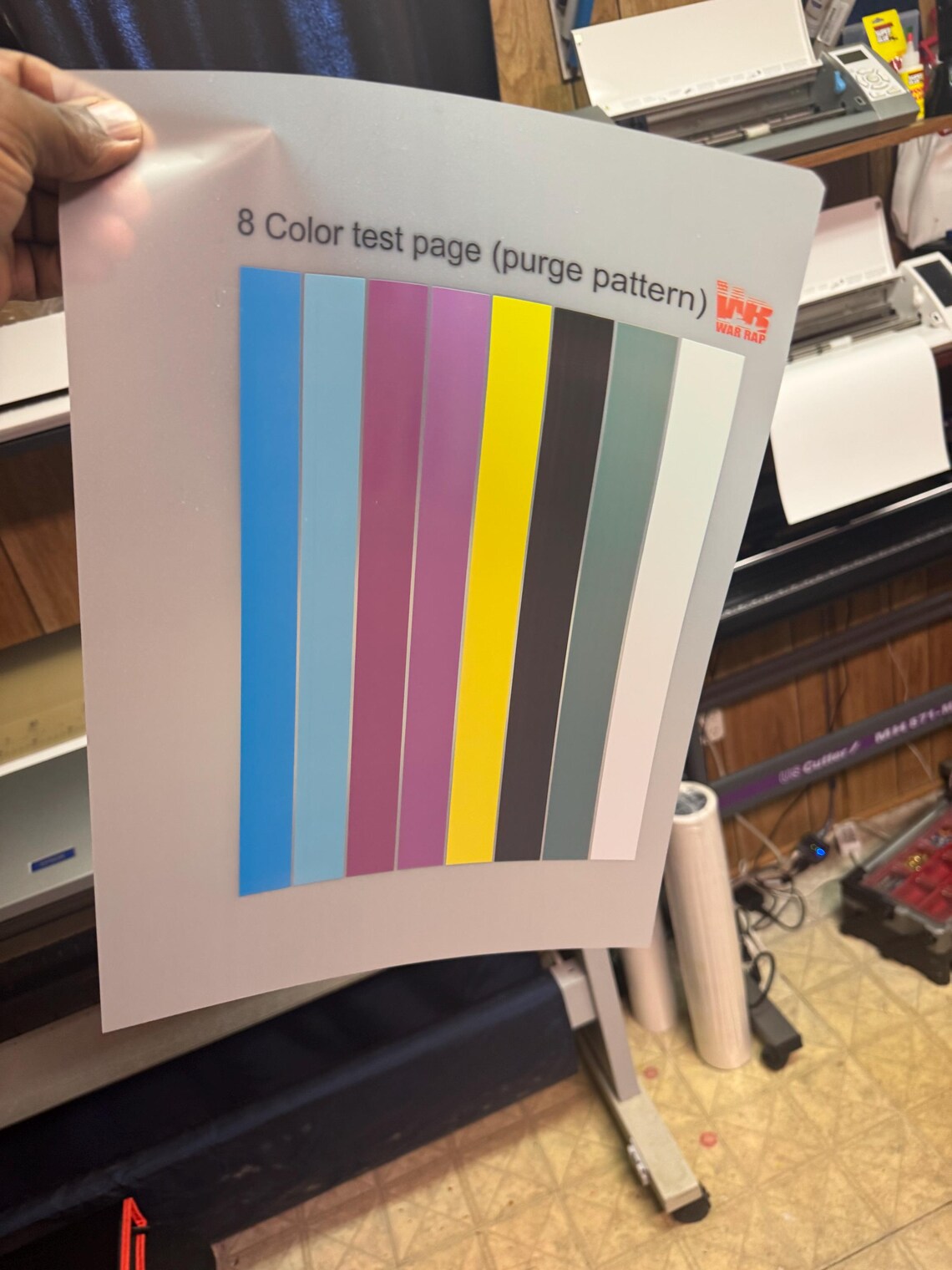 8 Color Test Page (purge Pattern) - Etsy