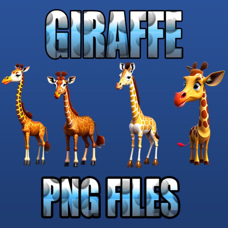 Giraffe Pack Png Files - Etsy