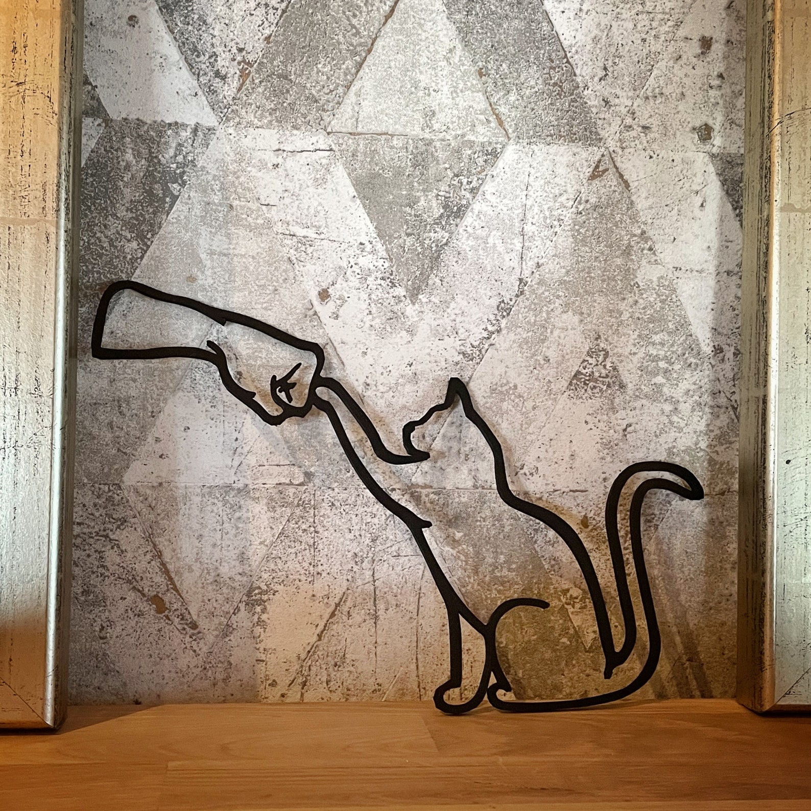 Cat Fist Bump High Five One Line Drawing Art Polymer or - Etsy