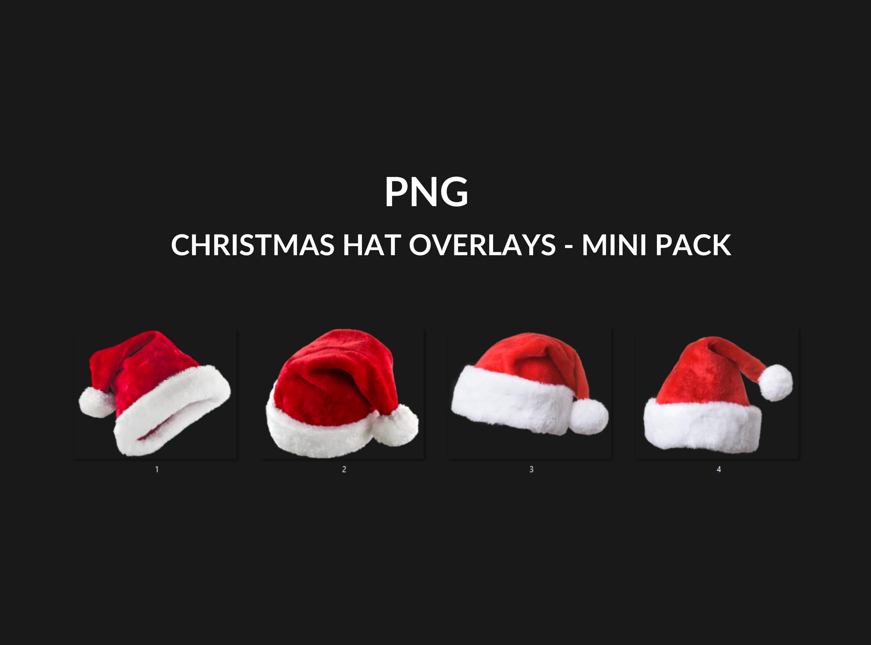Christmas Hat Overlays, Digital Overlay, Photo Editing, Christmas Red ...