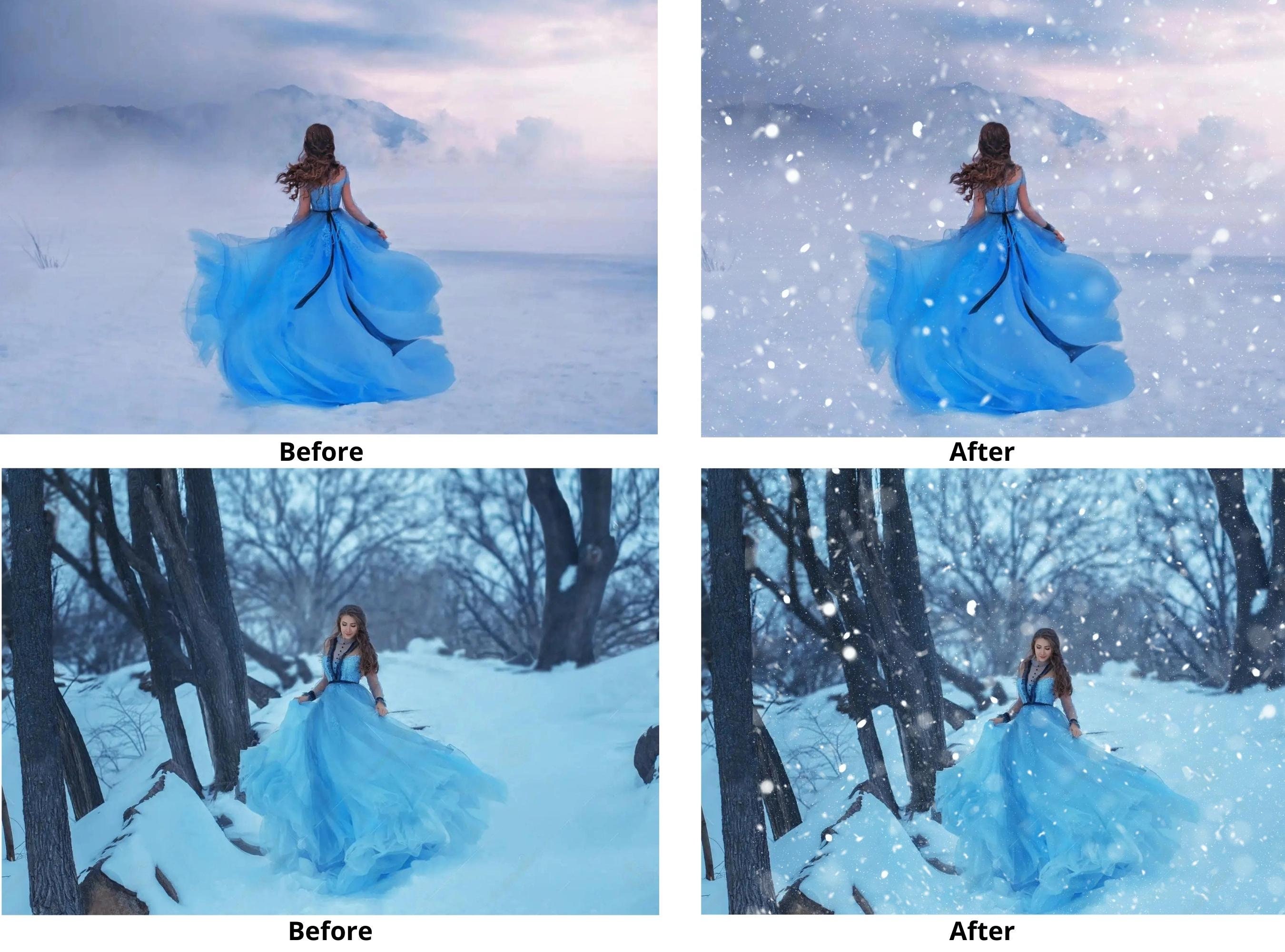 25 Snow Overlays, Winter Overlays, Digital Snow Photoshop Textures ...