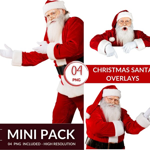 Santa Overlays - Etsy