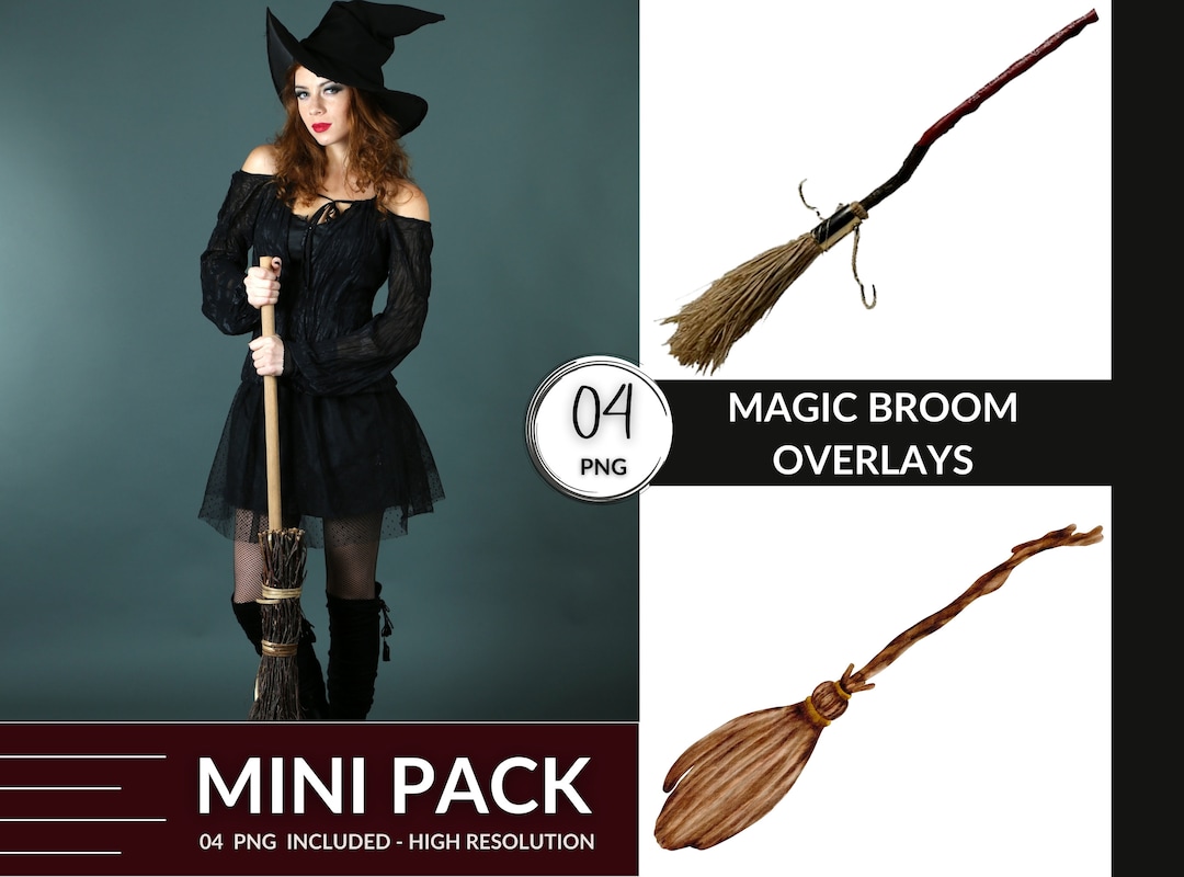 Magic Broom Overlays, Transparent File, Photoshop Overlays, Easy to Use ...