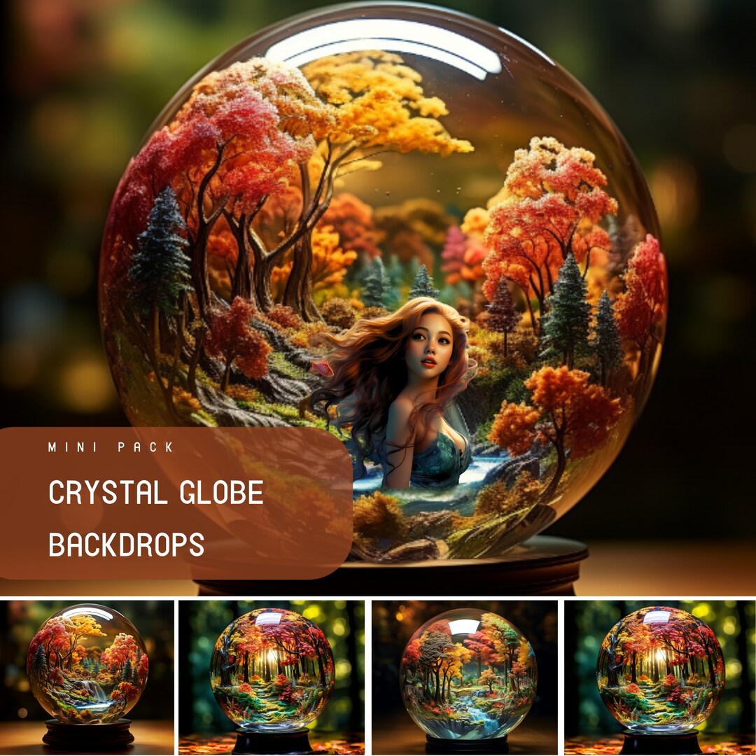 Globe Backdrop, Crystal Globe Backdrops, Fairy Globe, Autumn Globe ...