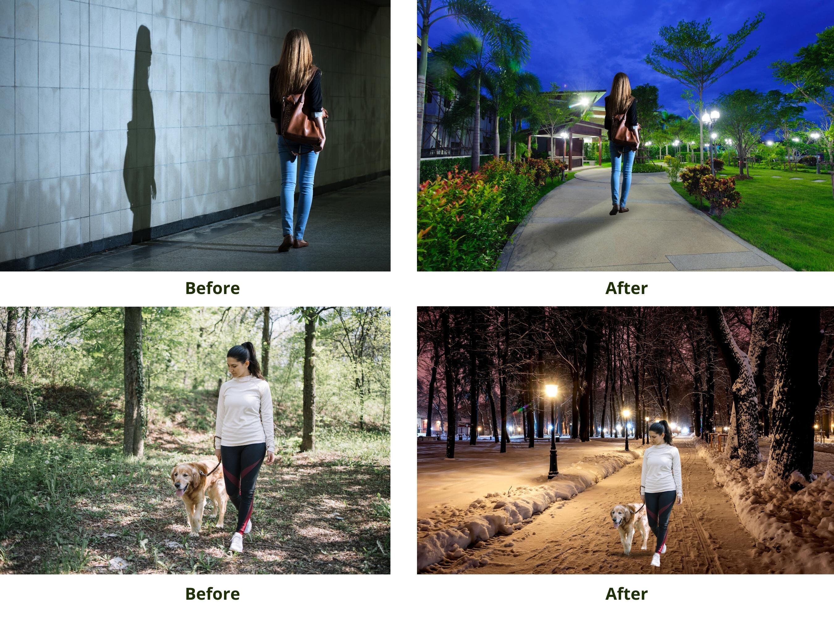 30 Night Park Backdrops, Digital Garden Photo Backgrounds With Green ...