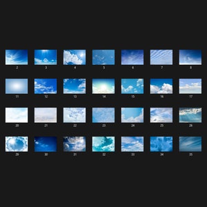 36 Blue Sky Backdrops, Sun Sky Backdrops for Photo Editing, Dramatic ...