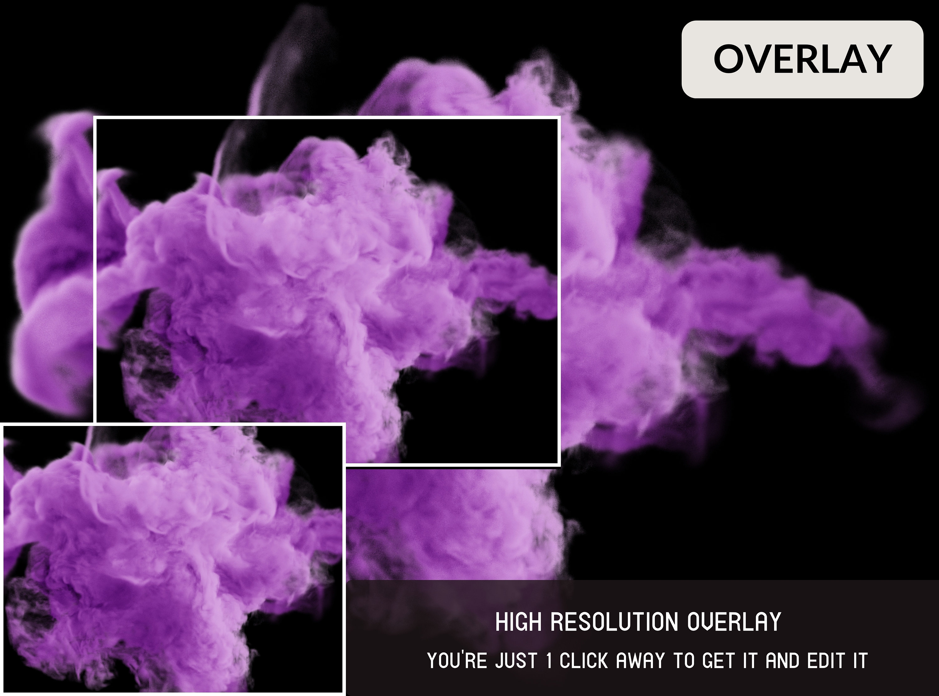Purple Fog and Smoke Overlays, Mist Textures for Photoshop, Royal ...