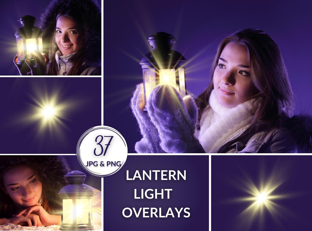 37 Lantern Light Overlay, Glow Overlays, Lens Flare Digital Textures ...