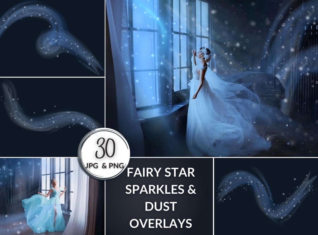 30 Fairy Dust Overlays, Fairy Bokeh, Floating Dust Textures, Fairy Magical Waves, Fairy Sparkles ...