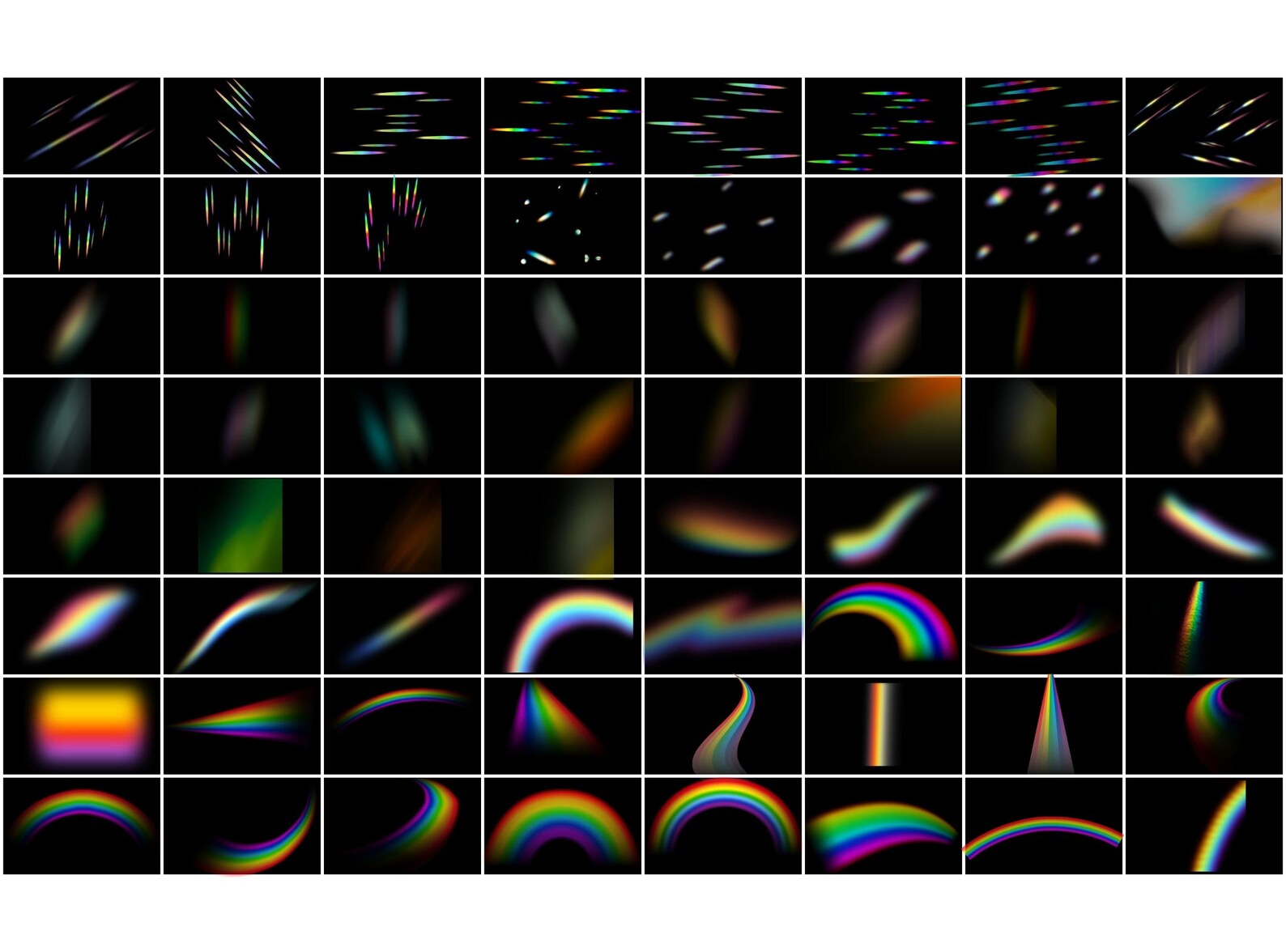 Rainbow Light Overlays Crystal Light Overlays Rainbow Light - Etsy