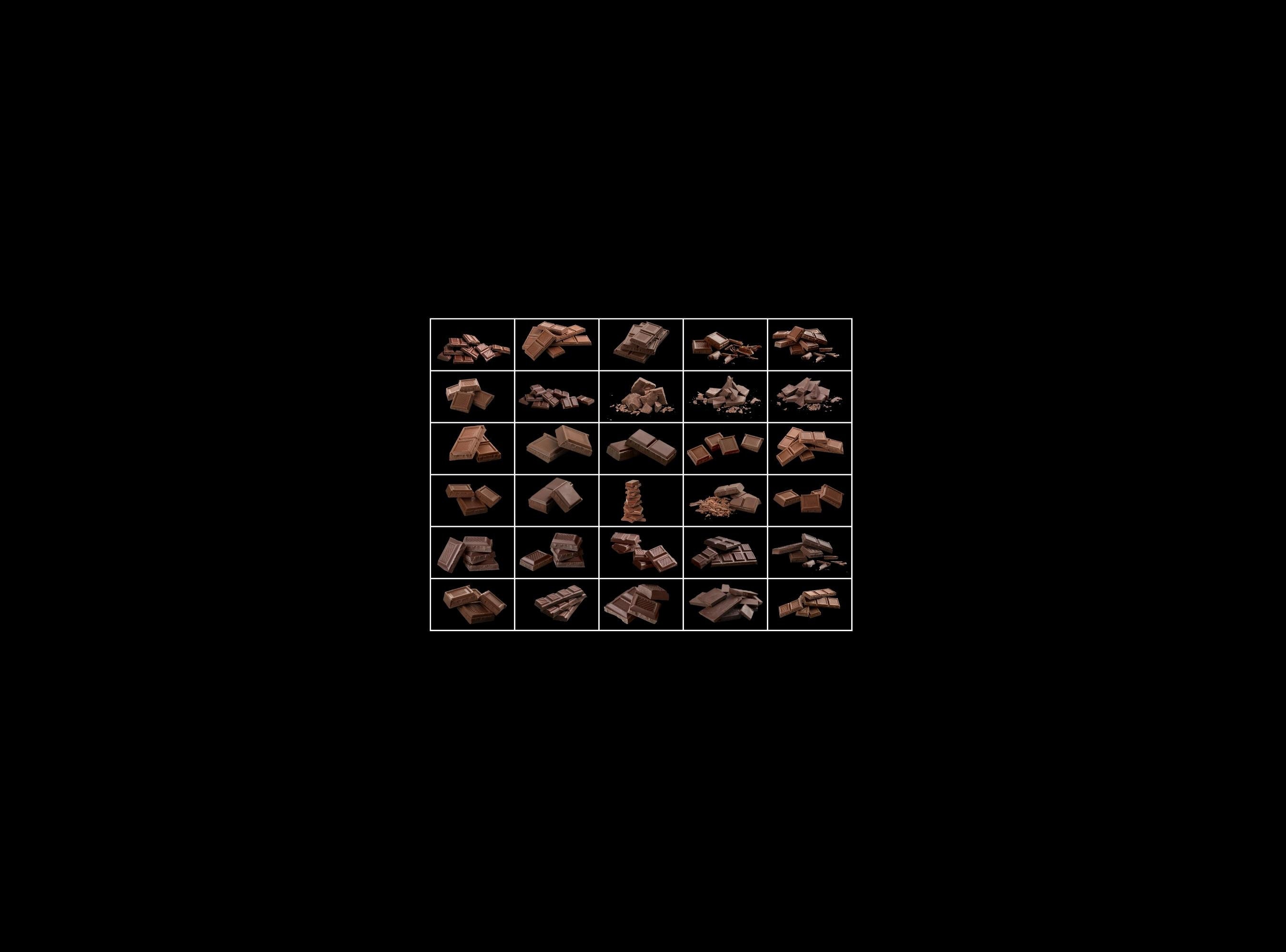 30 Chocolate Blocks Overlays, Foods Sweet Coco Blocks Clip Art Overlay ...