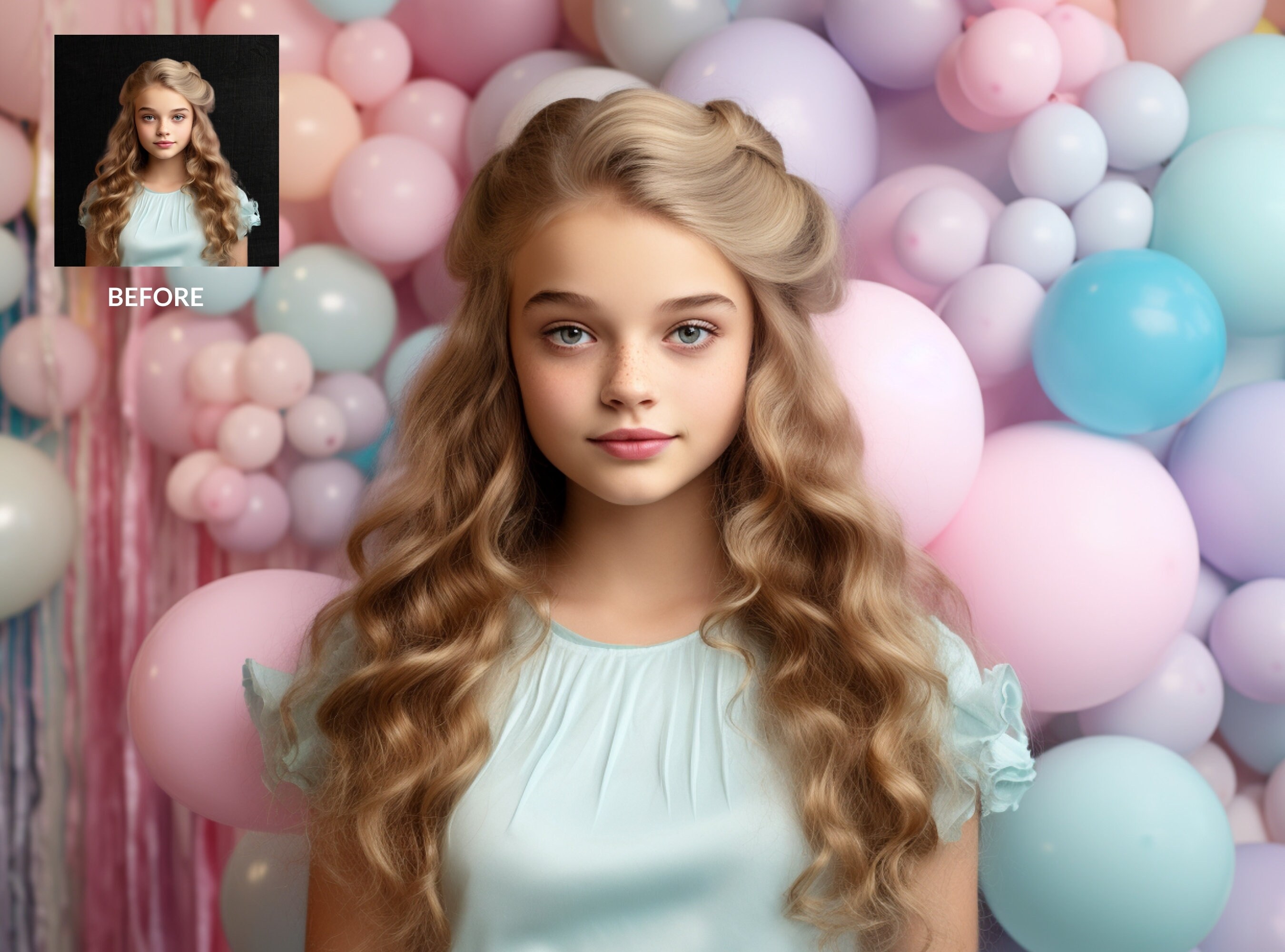 Balloon Arch Backdrop, Arch Backdrop Cover, Balloon Arch Digital ...