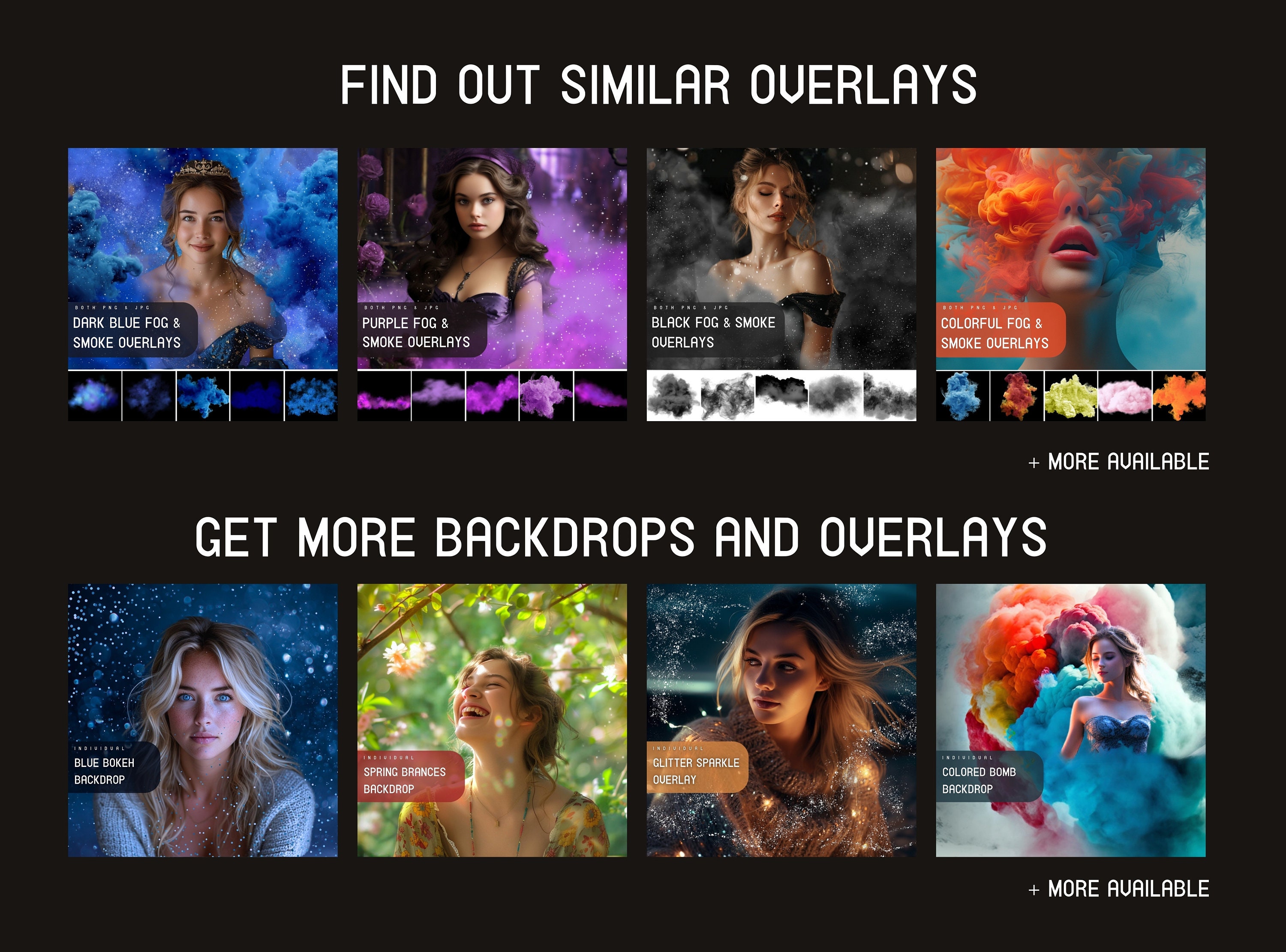 White Fog and Smoke Overlays, Mist Textures for Photoshop,realistic ...