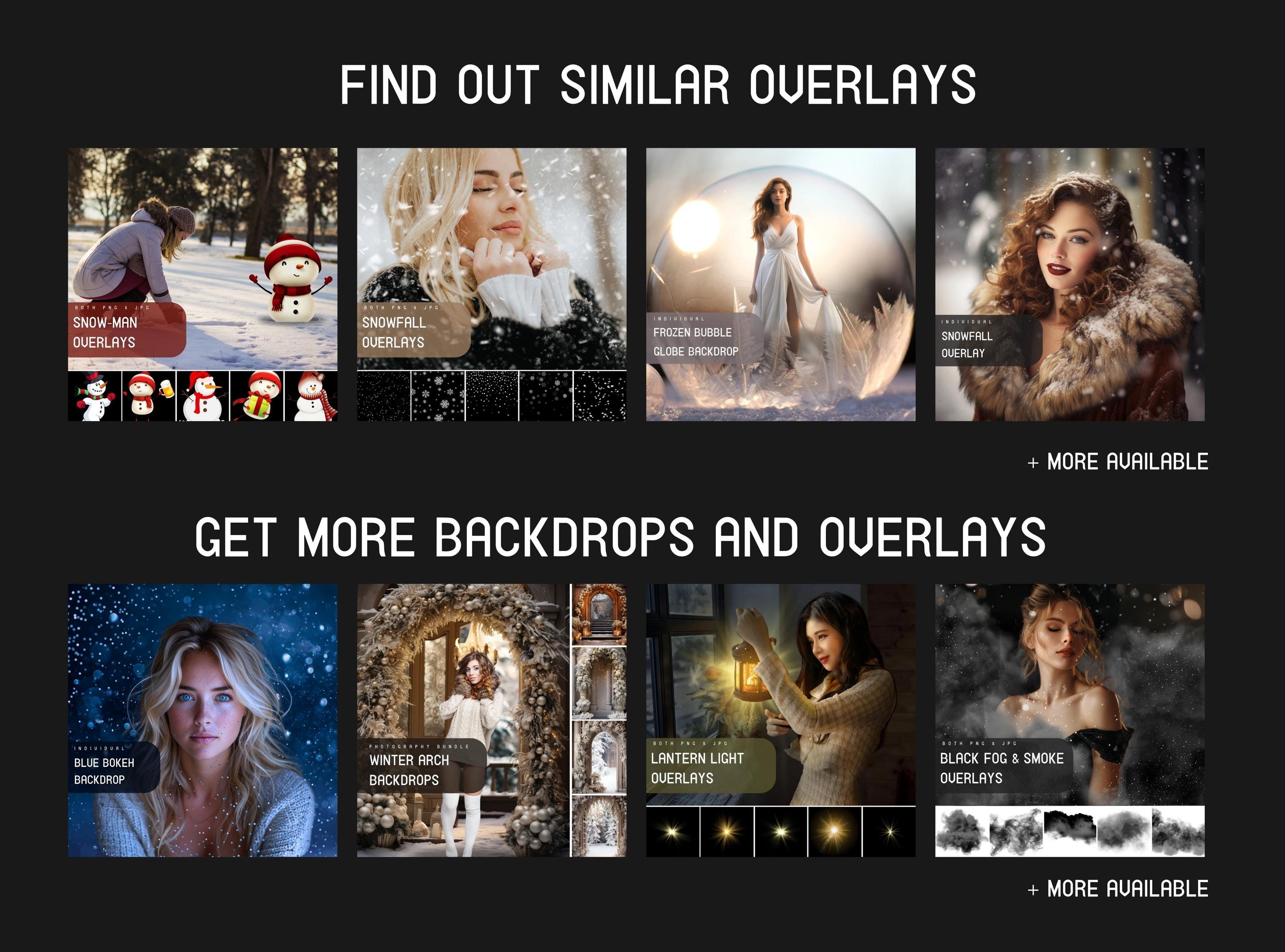 Snow Overlays, Winter Overlays, Digital Snow Photoshop Textures ...