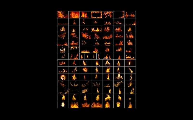 100 Fire Overlays, Photoshop Overlays, Campfire, Flamers, Fire Toch ...