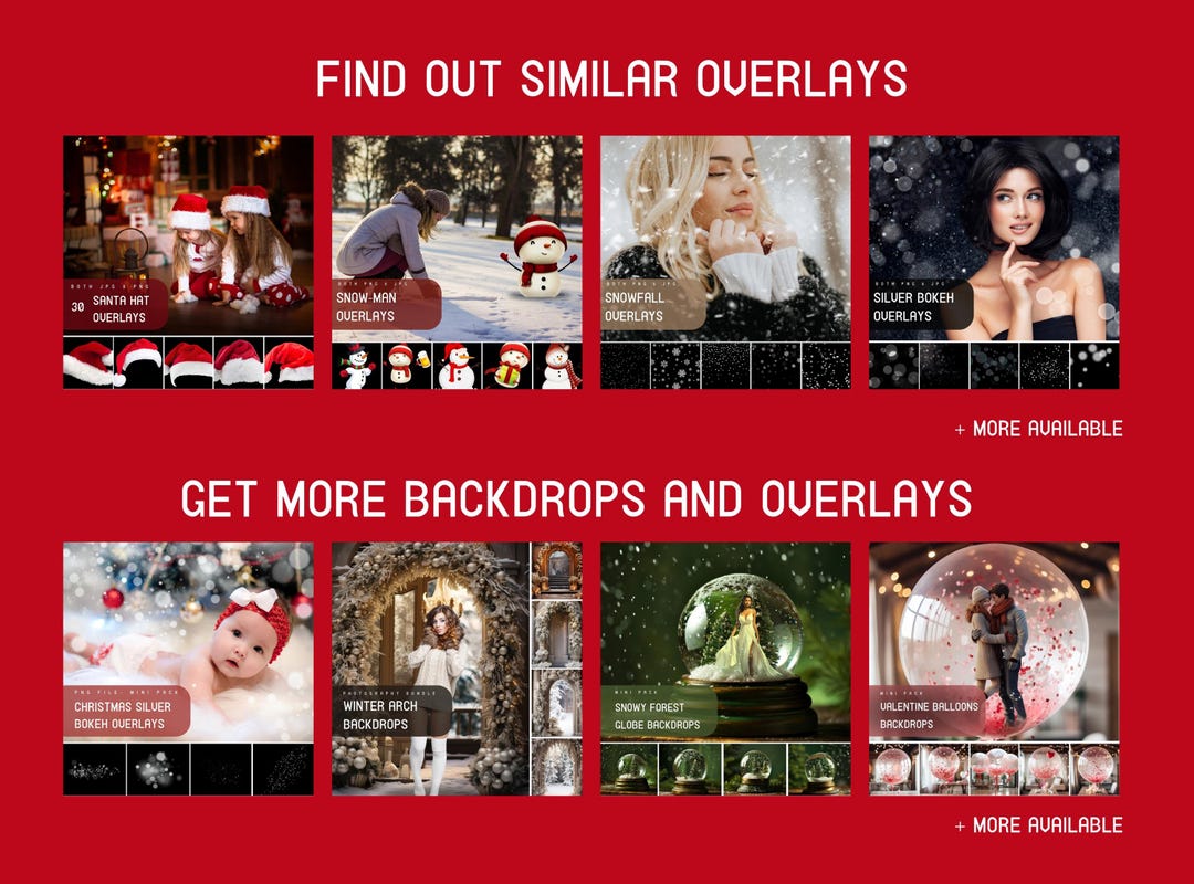 Christmas Santa Overlays, Standing Santa Png, Photo Editing Pack ...