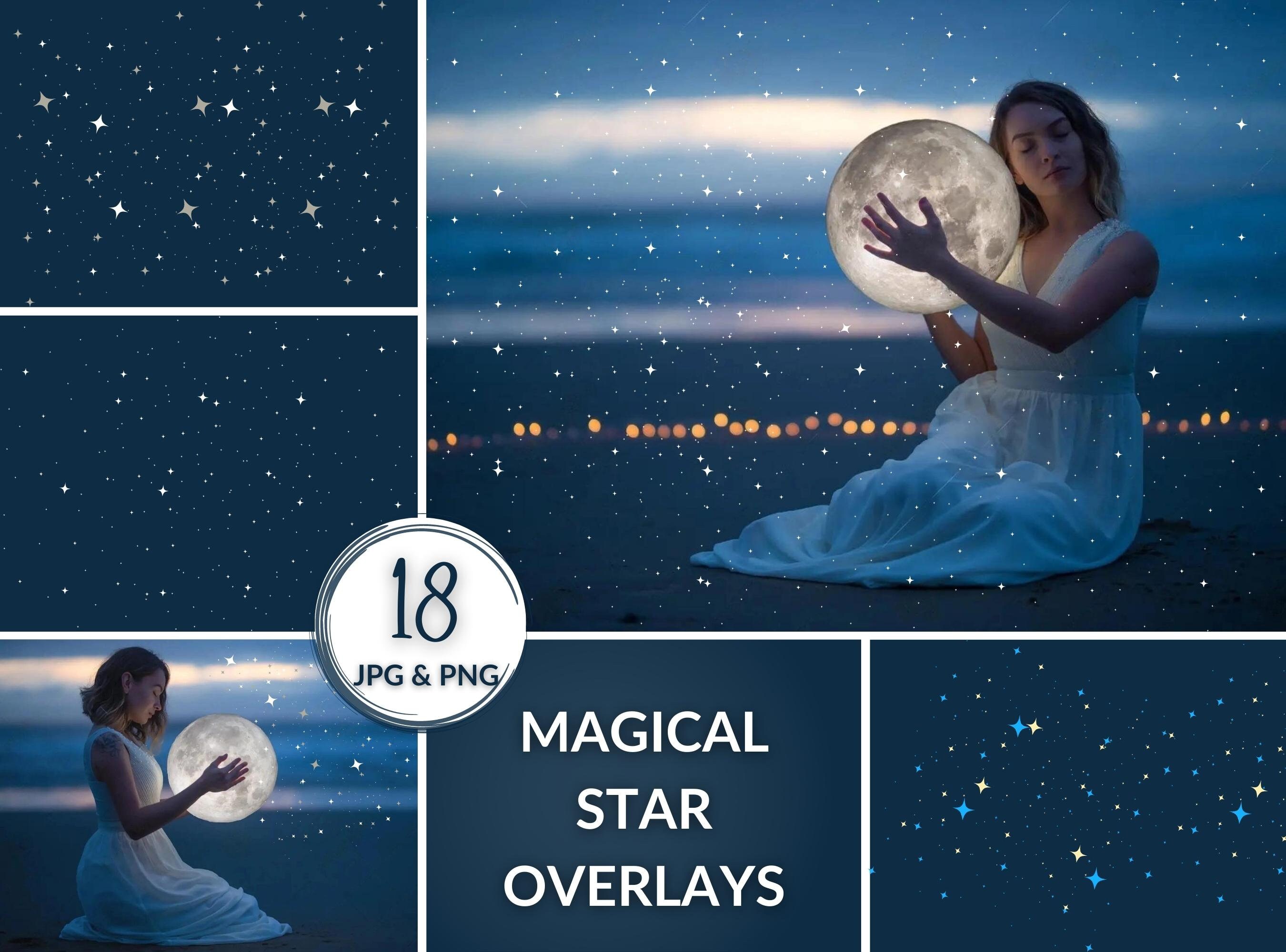 18 Night and Starry Sky Overlays for Photoshop, Dark Cloudy Sky ...