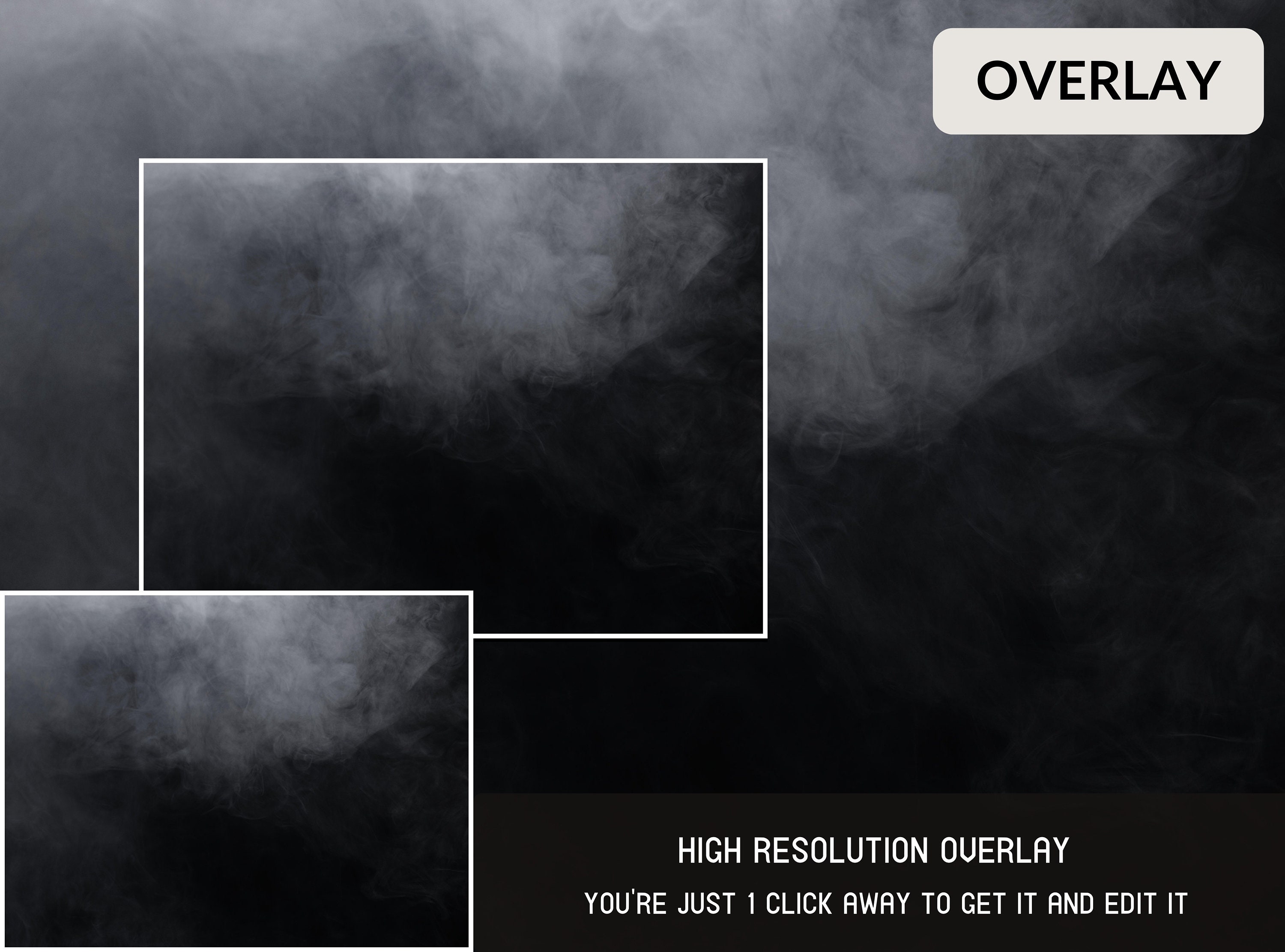 White Fog and Smoke Overlays, Mist Textures for Photoshop,realistic ...