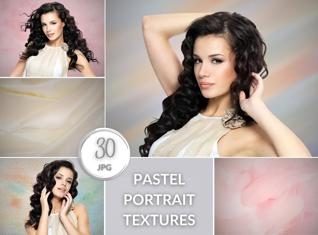 30 Pastel Portrait Texture, Photography Digital Background Overlays ...