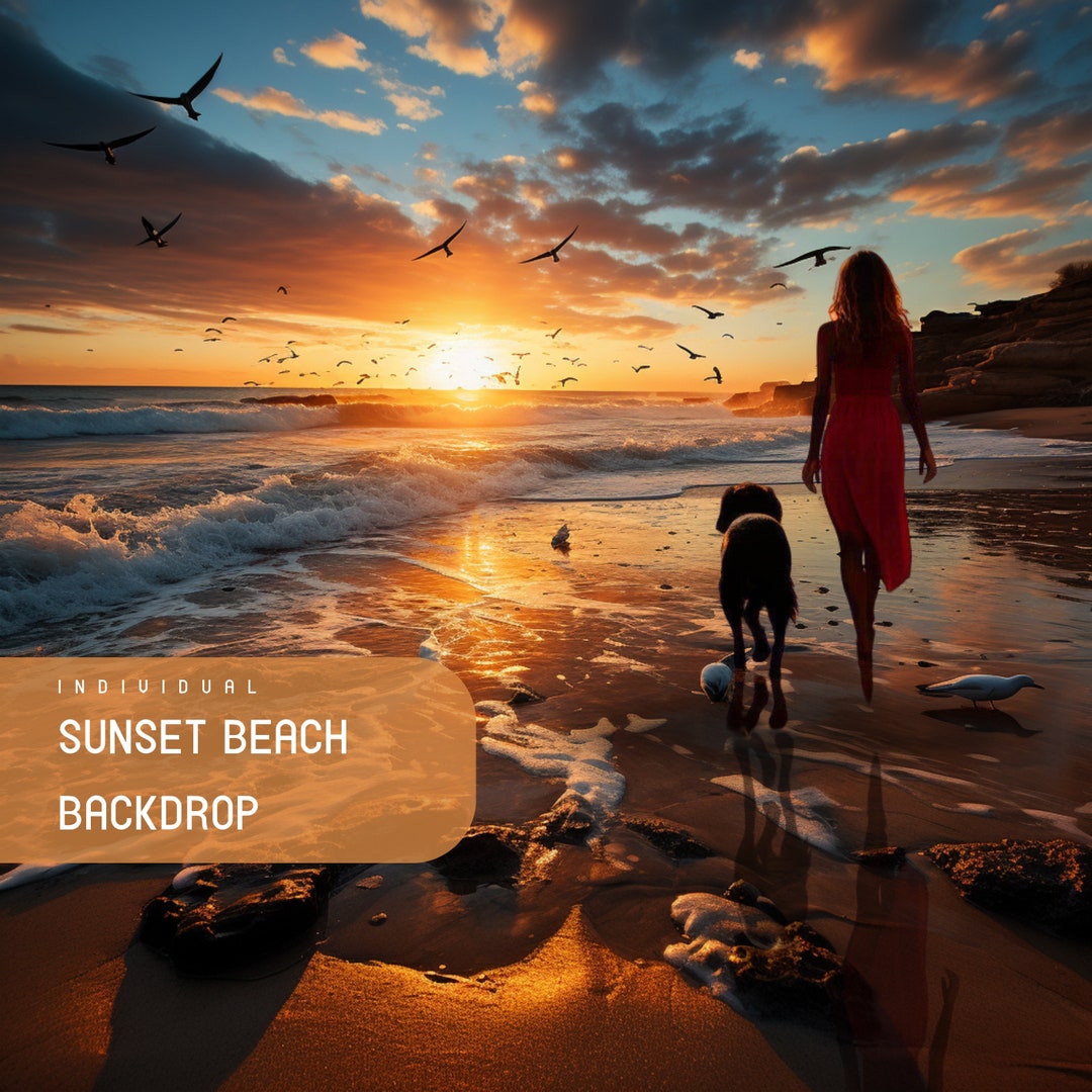 Beach Backdrop, Summer Beach, Sunset Backdrop, Spring Sunset Backdrop ...