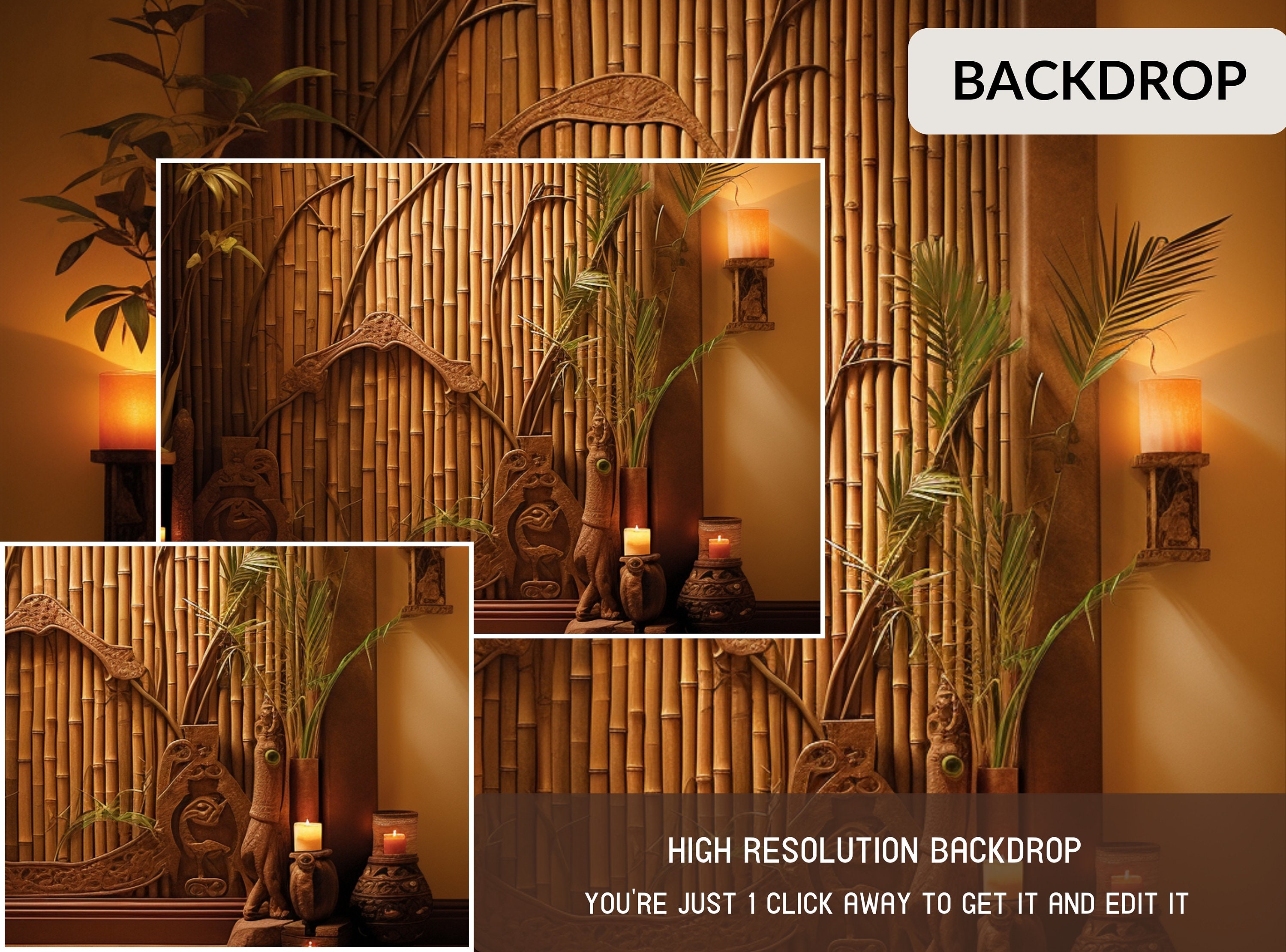 Maternity Backdrop, Bamboo Wall Backdrop, Luxury Backdrop, Anniversary ...