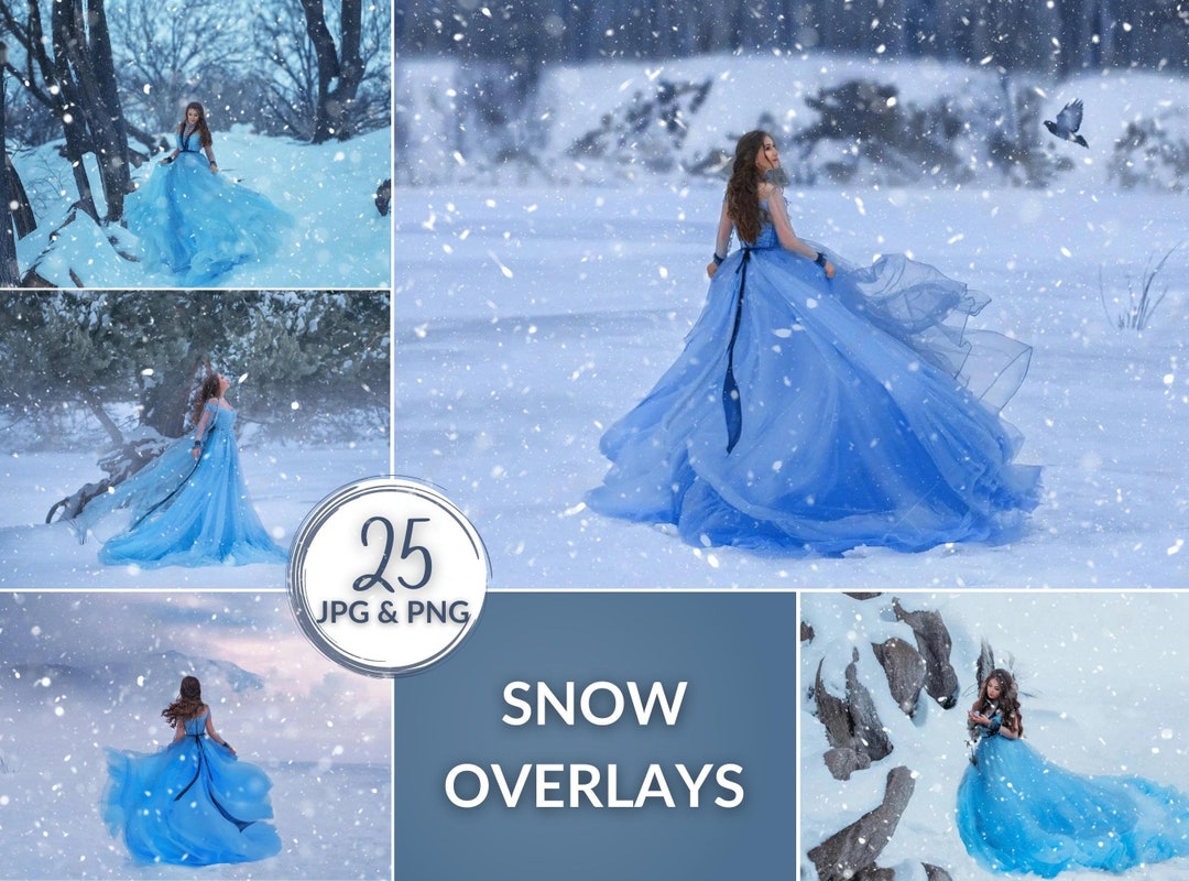 25 Snow Overlays, Winter Overlays, Digital Snow Photoshop Textures ...