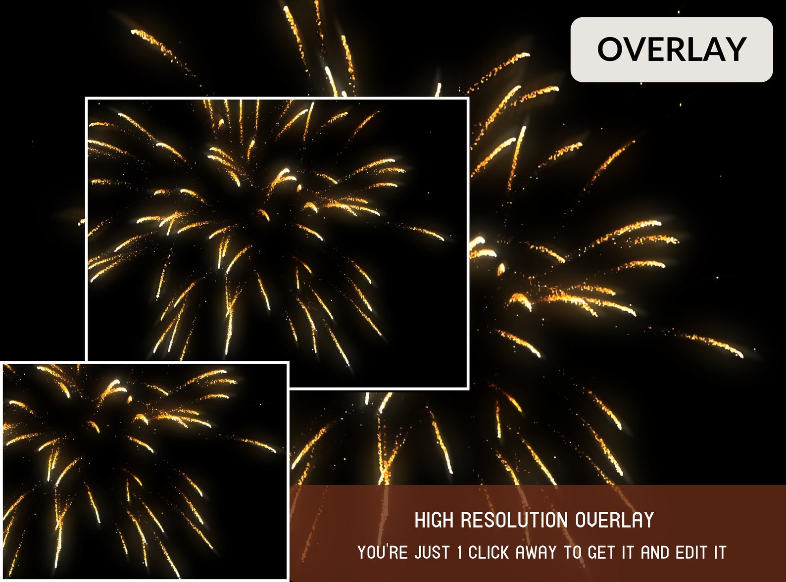 Firework Overlays, Bokeh Firework Overlays, Photoshop Overlays, New ...