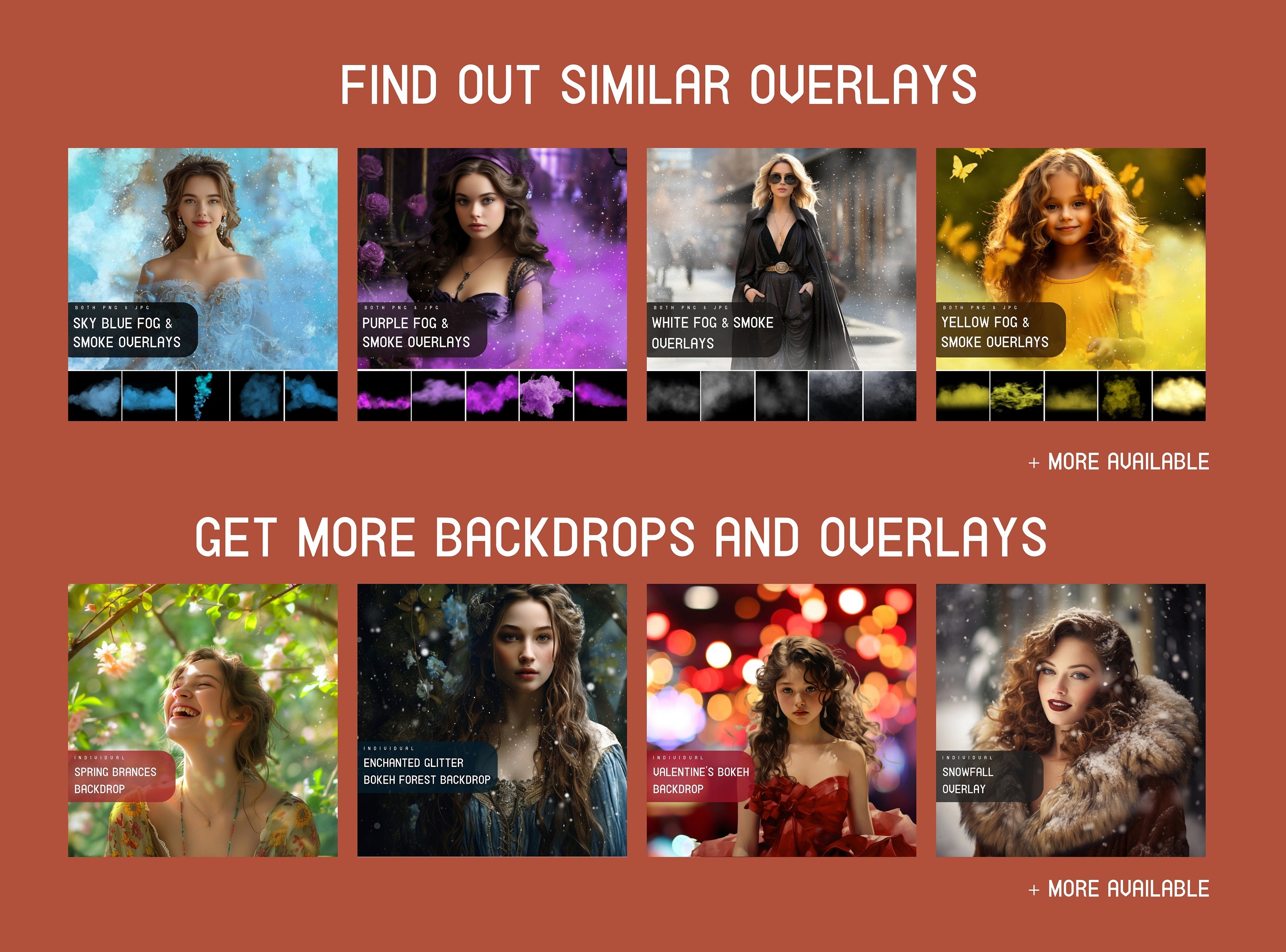 25 Colored Smoke Overlays, Smoke Bomb Overlays, Digital Texture for ...