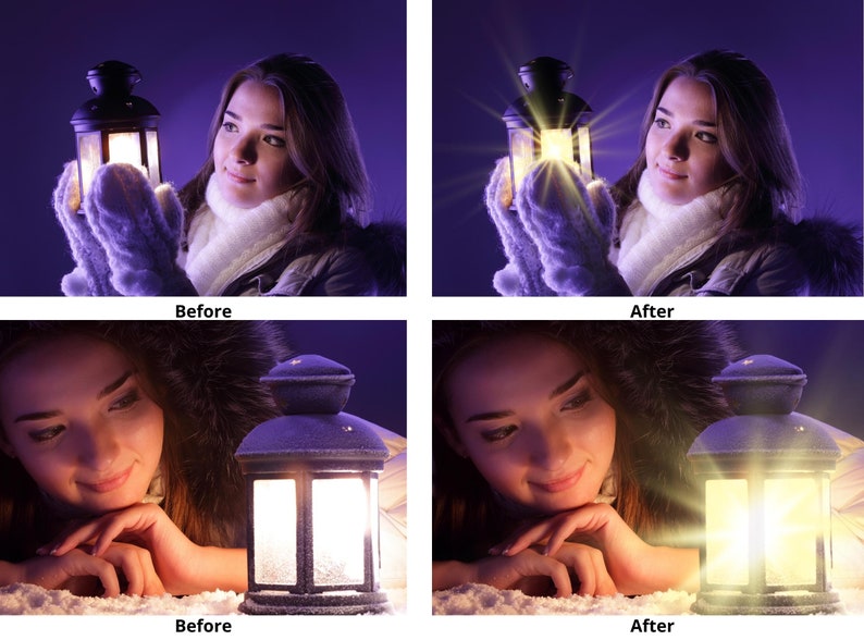 37 Lantern Light Overlay, Glow Overlays, Lens Flare Digital Textures ...