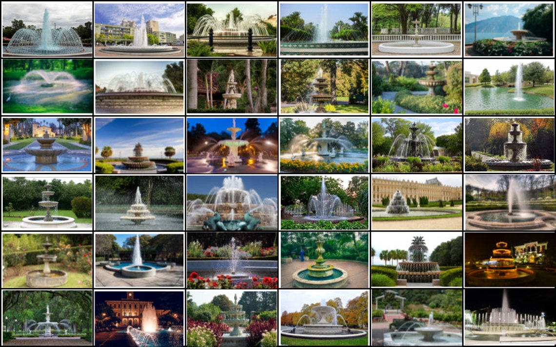 36 Water Fountain Backdrop, Garden Fountain Background for Wedding ...