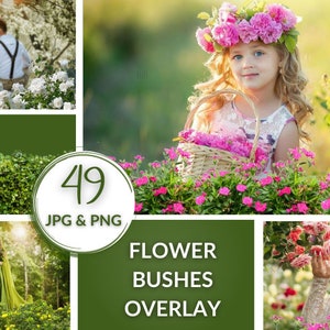 49 Flower Bushes Overlays Digital Floral Photoshop Art - Etsy