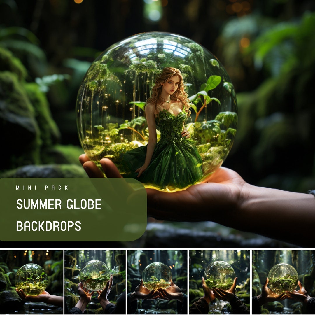 Globe Backdrop, Summer Globe Backdrops, Fairy Globe, Forest Globe ...