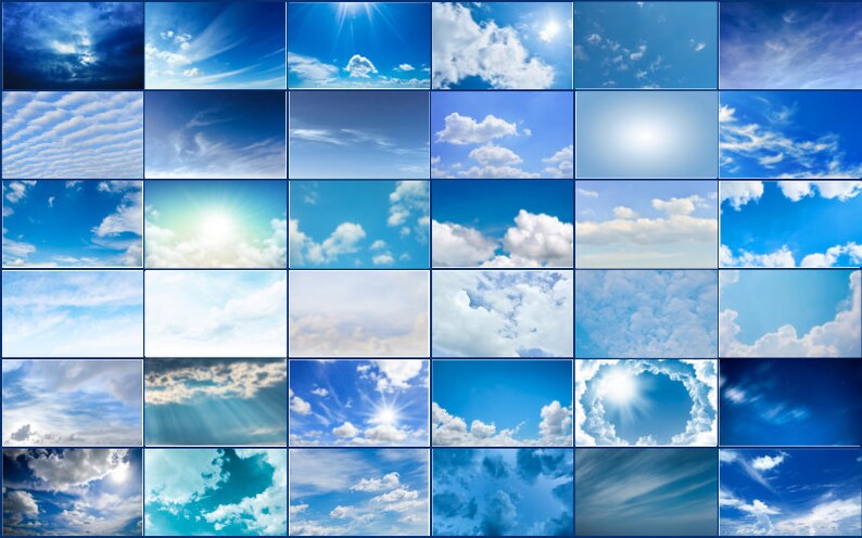 36 Blue Sky Backdrops Sun Sky Backdrops for Photo Editing - Etsy