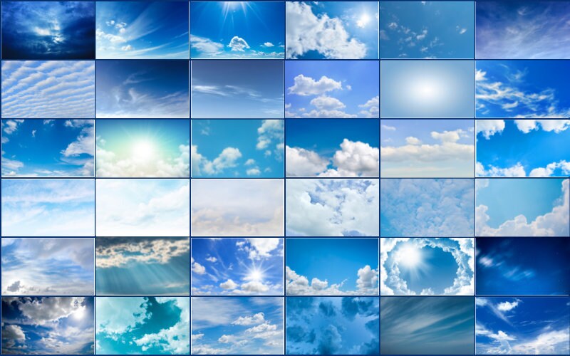 36 Blue Sky Backdrops Sun Sky Backdrops for Photo Editing - Etsy