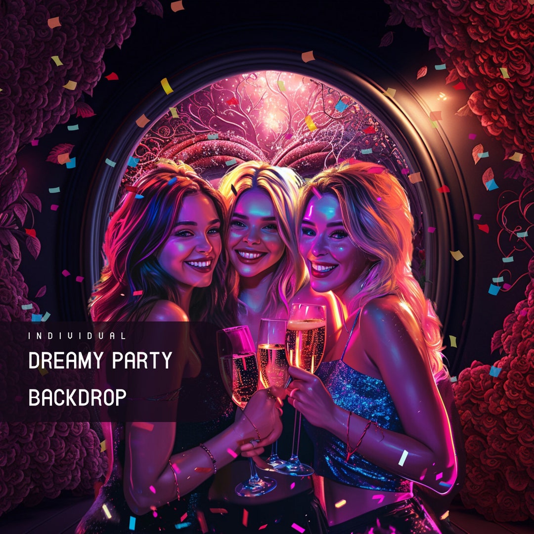 Party Backdrop, Night Dreamy Party, Saturday Night Party Backdrop ...