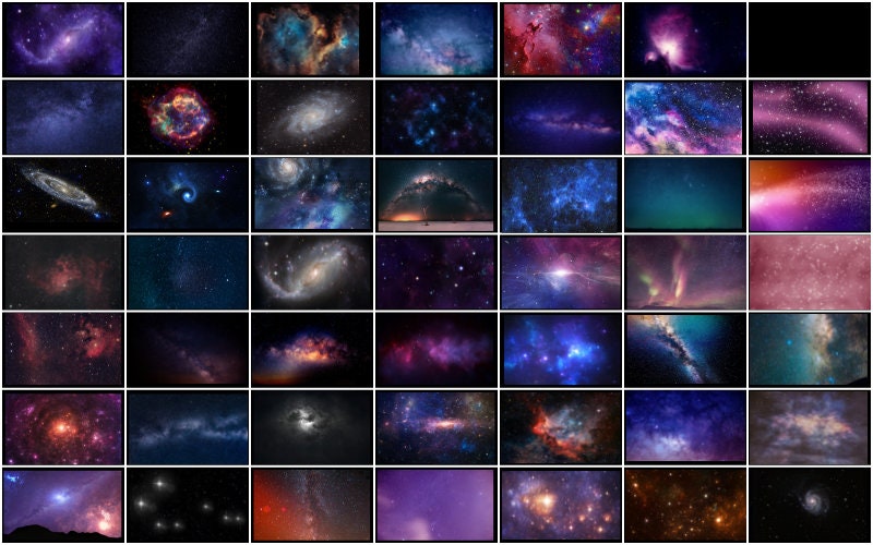 50 Galaxy Backdrops With Distribution License Start Night - Etsy