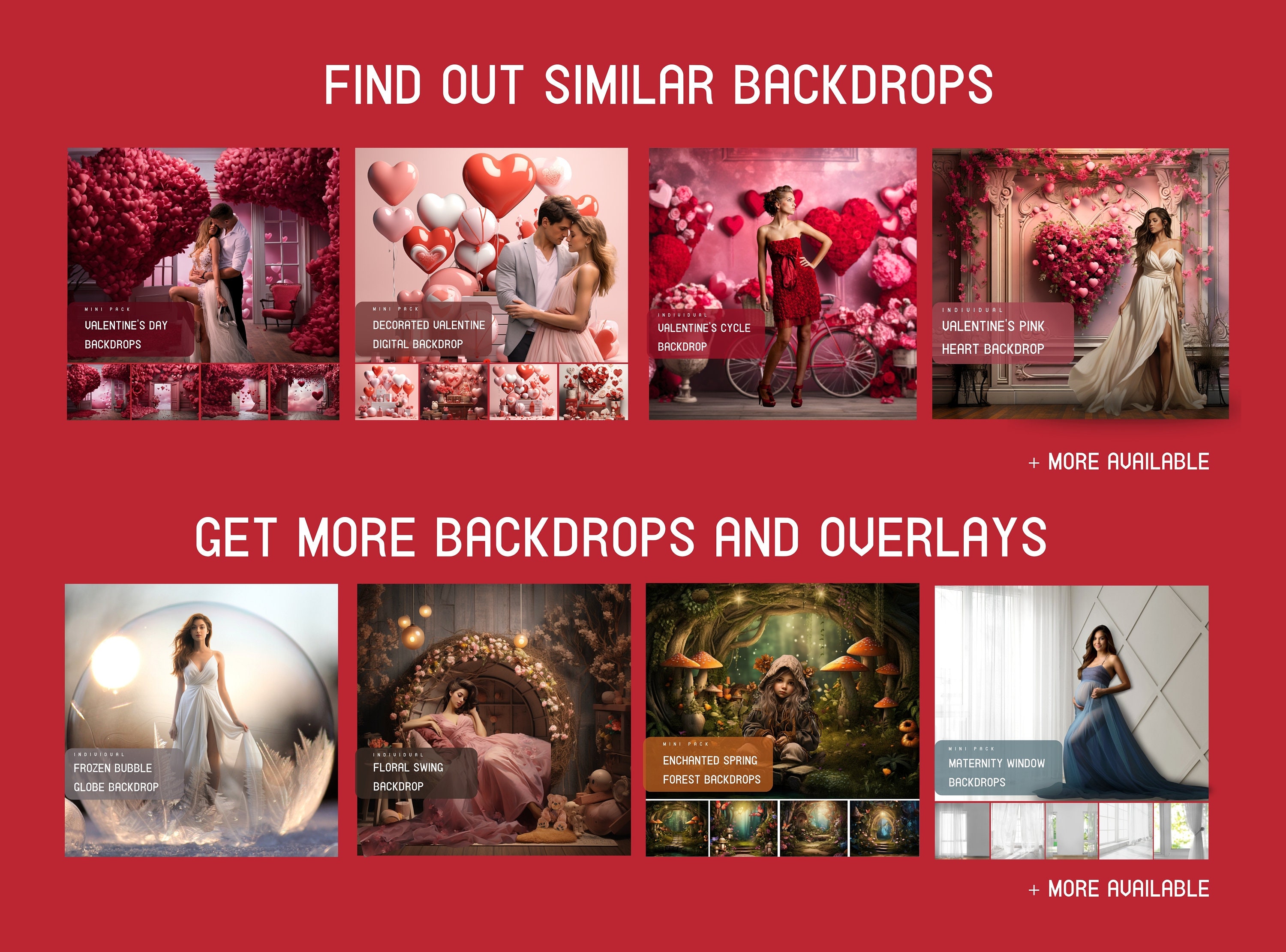 Red Roses Digital Backdrops, Red Roses Garden, Valentines Digital ...