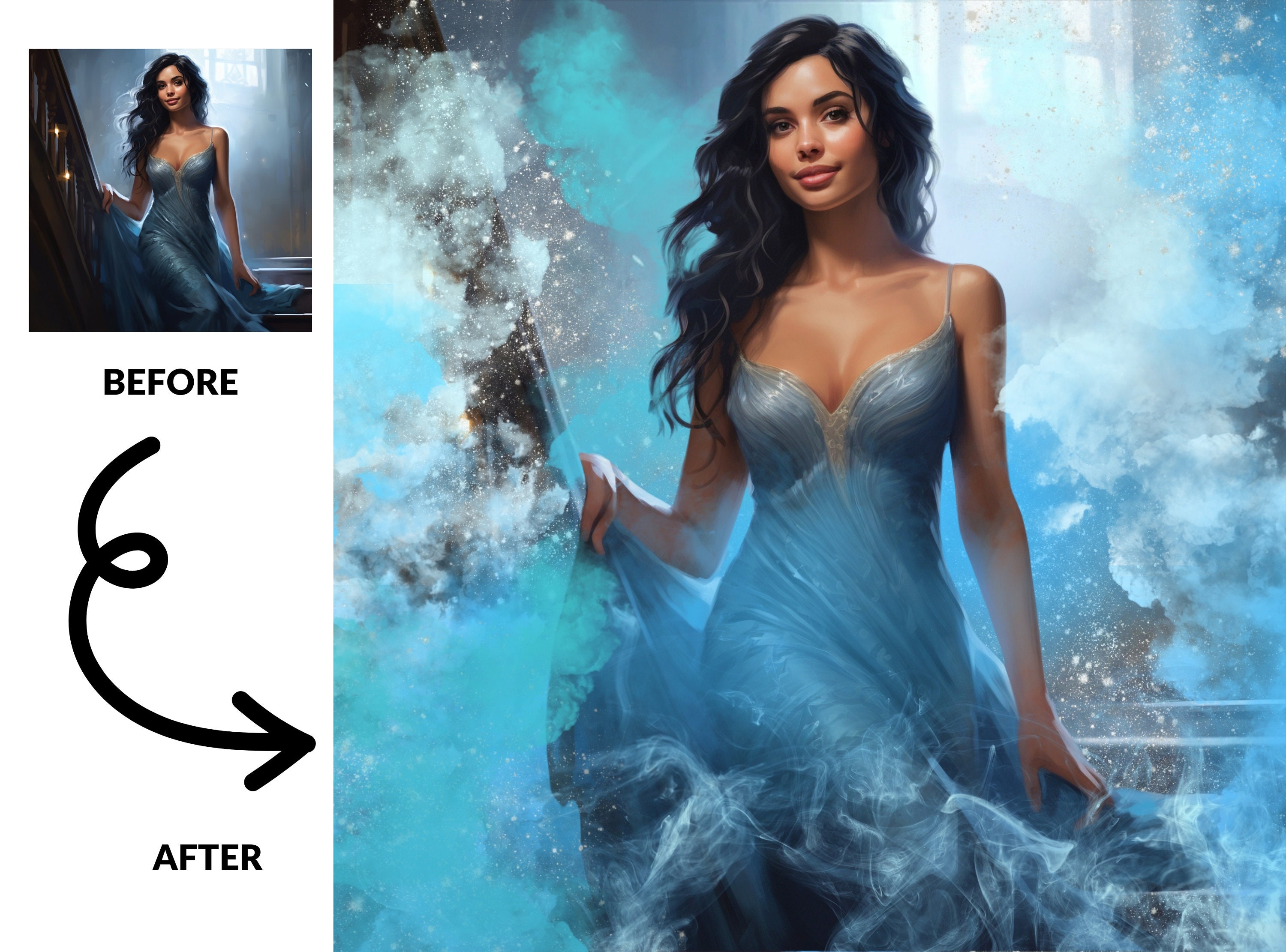 Blue Fog and Smoke Overlays, Mist Textures for Photoshop, Blue Royal ...