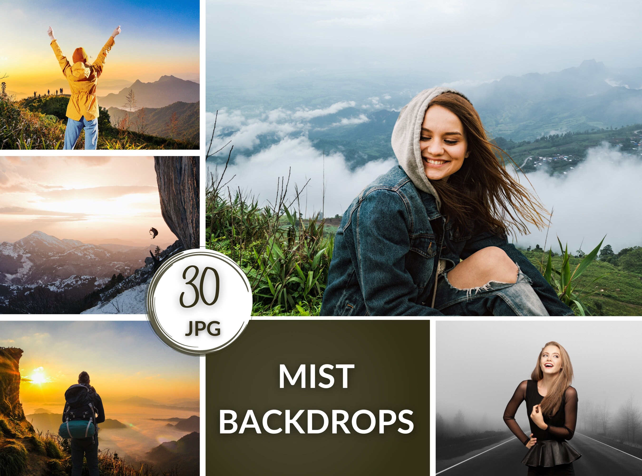 Mist Backdrops Overlay Textures for Photoshop Royal - Etsy